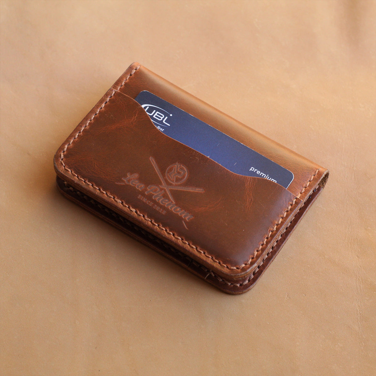 Handmade leather Wallet Pakistan - VB30-CARD WALLET (BROWN) - SLIM SLEEV
